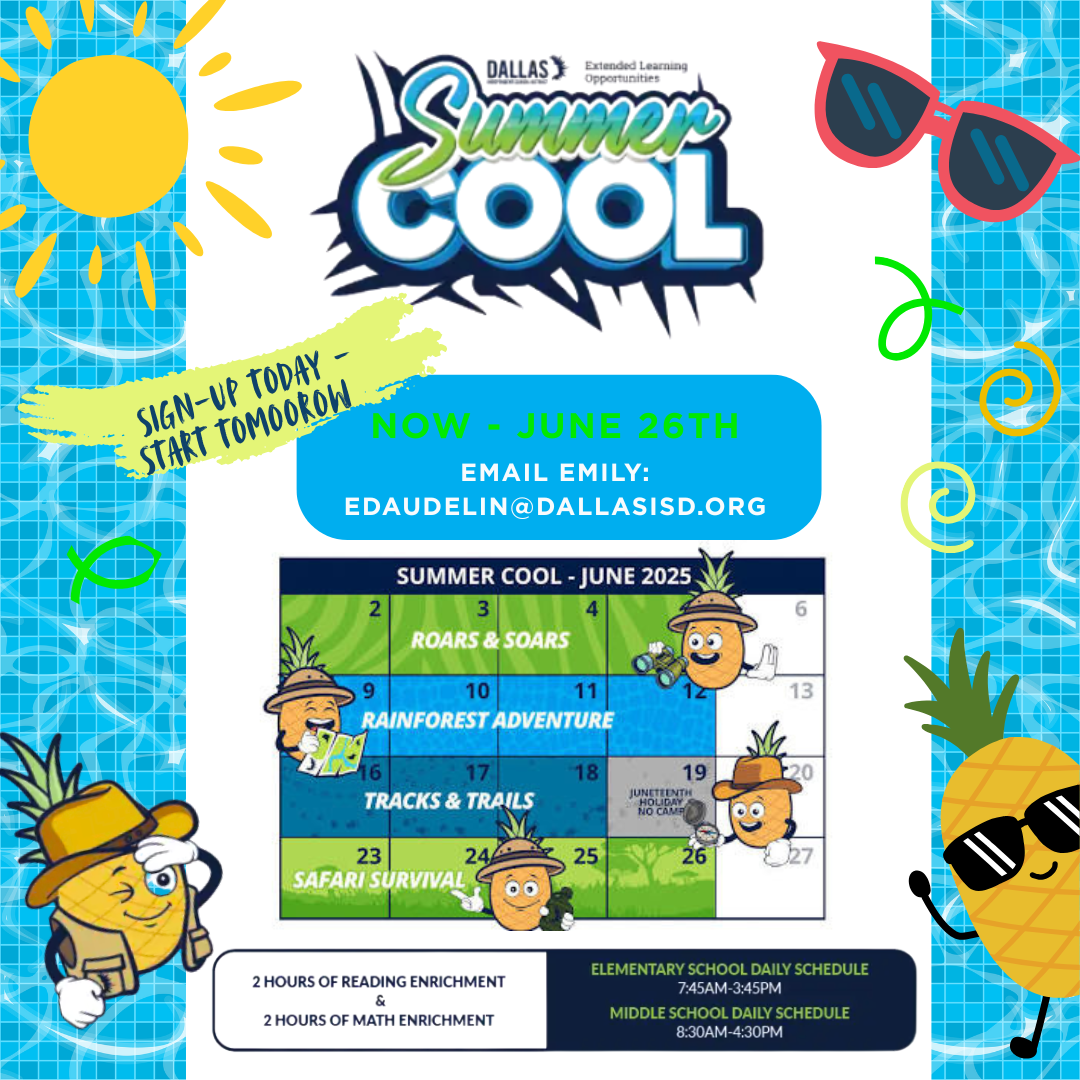 🌞 DISD Summer Cool Program 2025 — It’s Not Too Late! 🎉